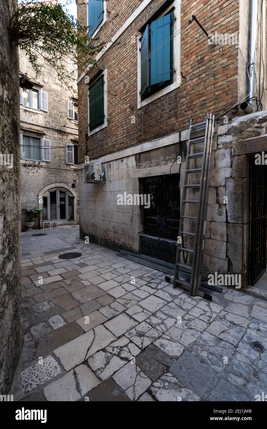 Streets of the Old Town of Split, Croatia Stock Photo - Alamy