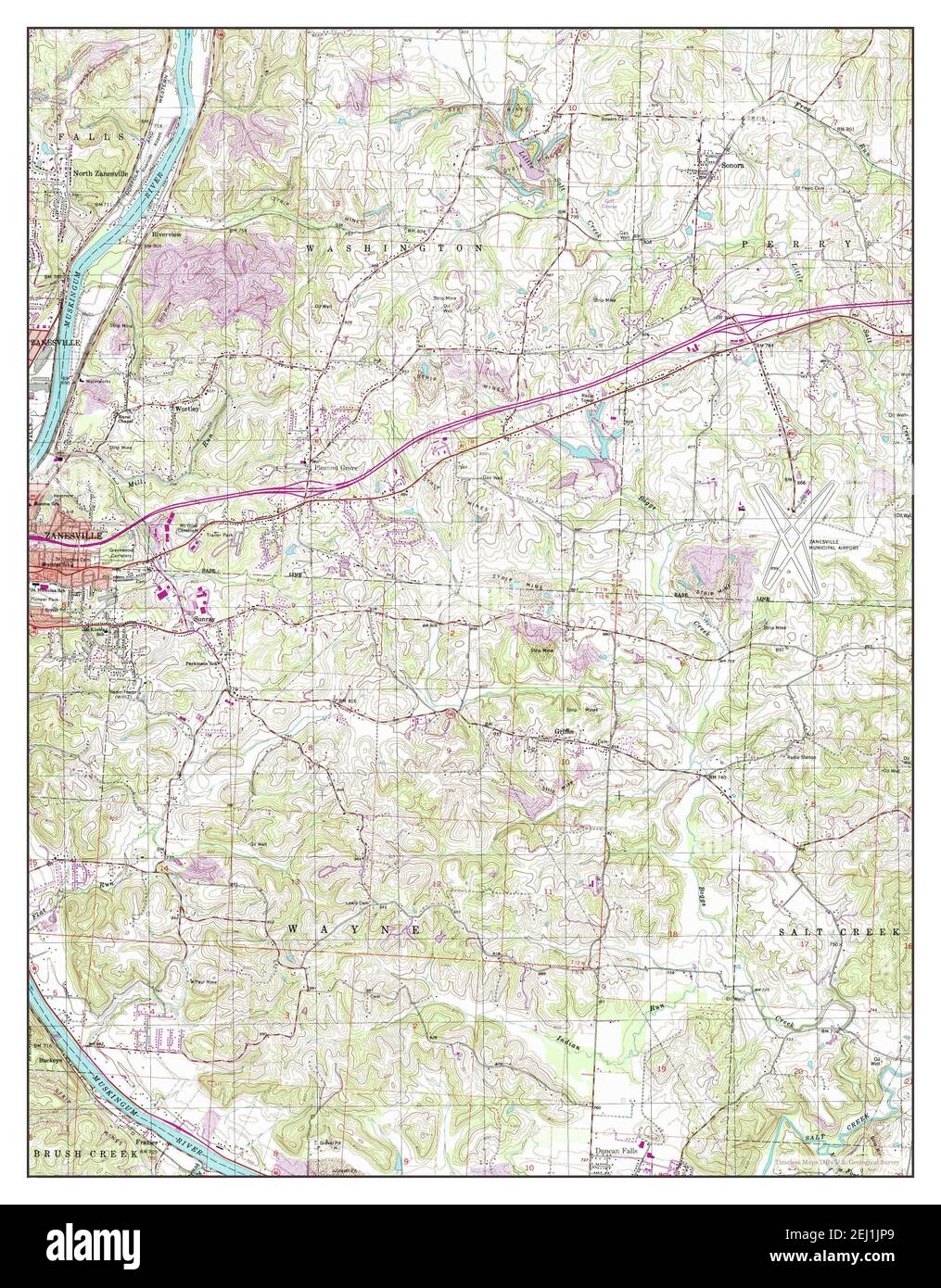 Zanesville East, Ohio, map 1994, 1:24000, United States of America by ...