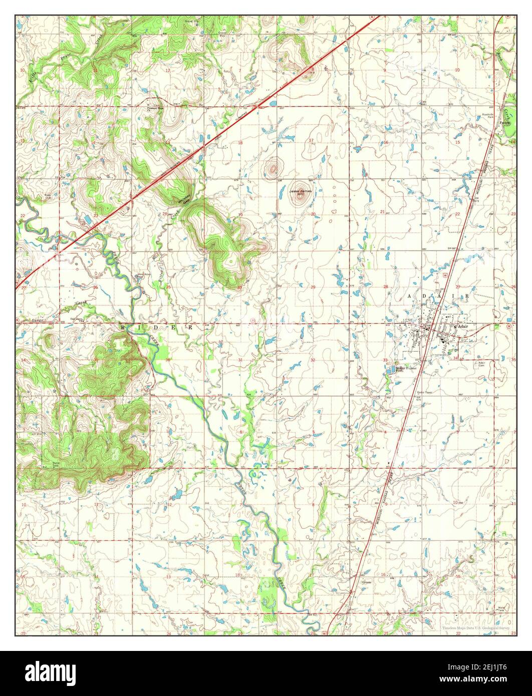 Map of adair hi-res stock photography and images - Alamy