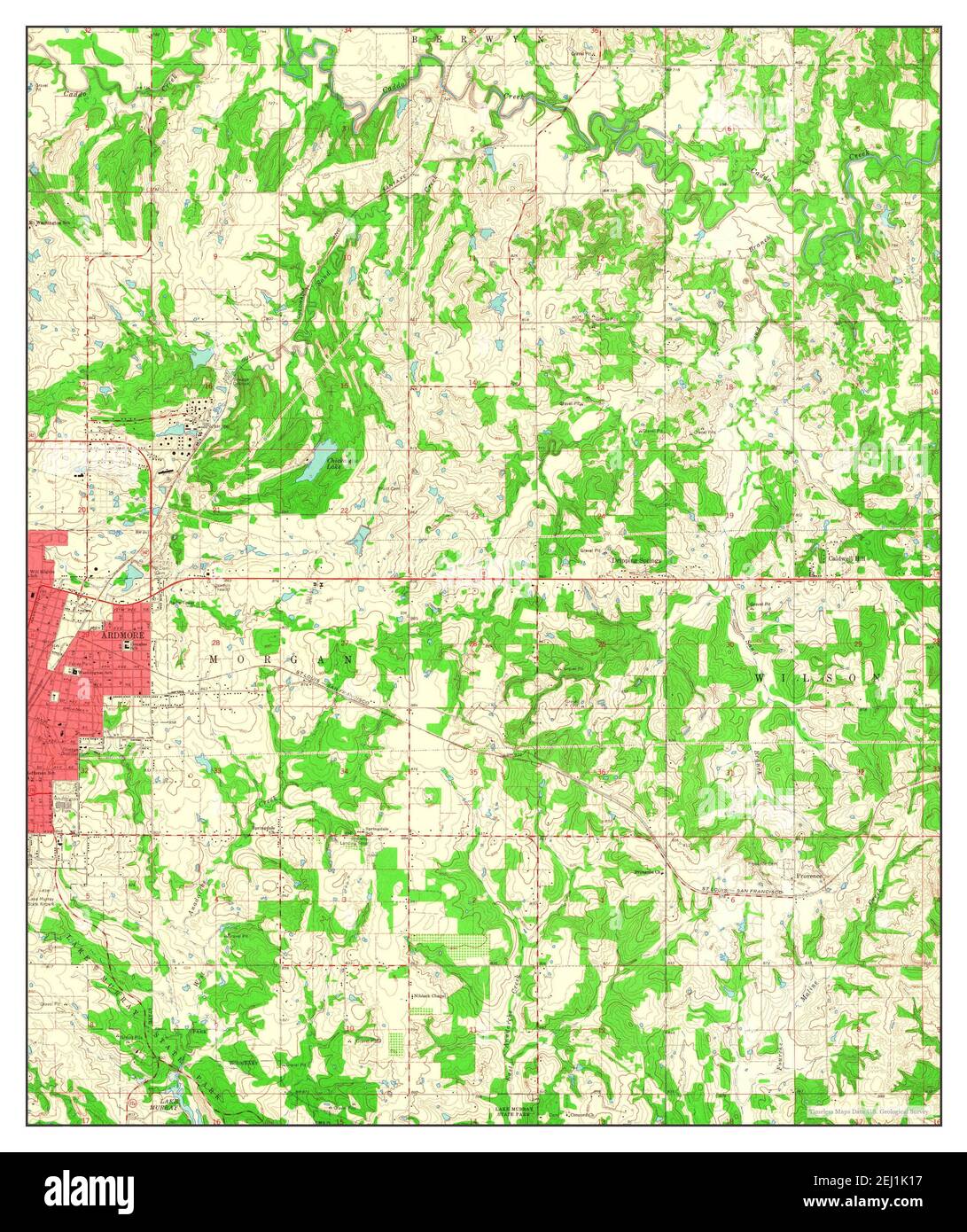 Map of ardmore oklahoma hi-res stock photography and images - Alamy