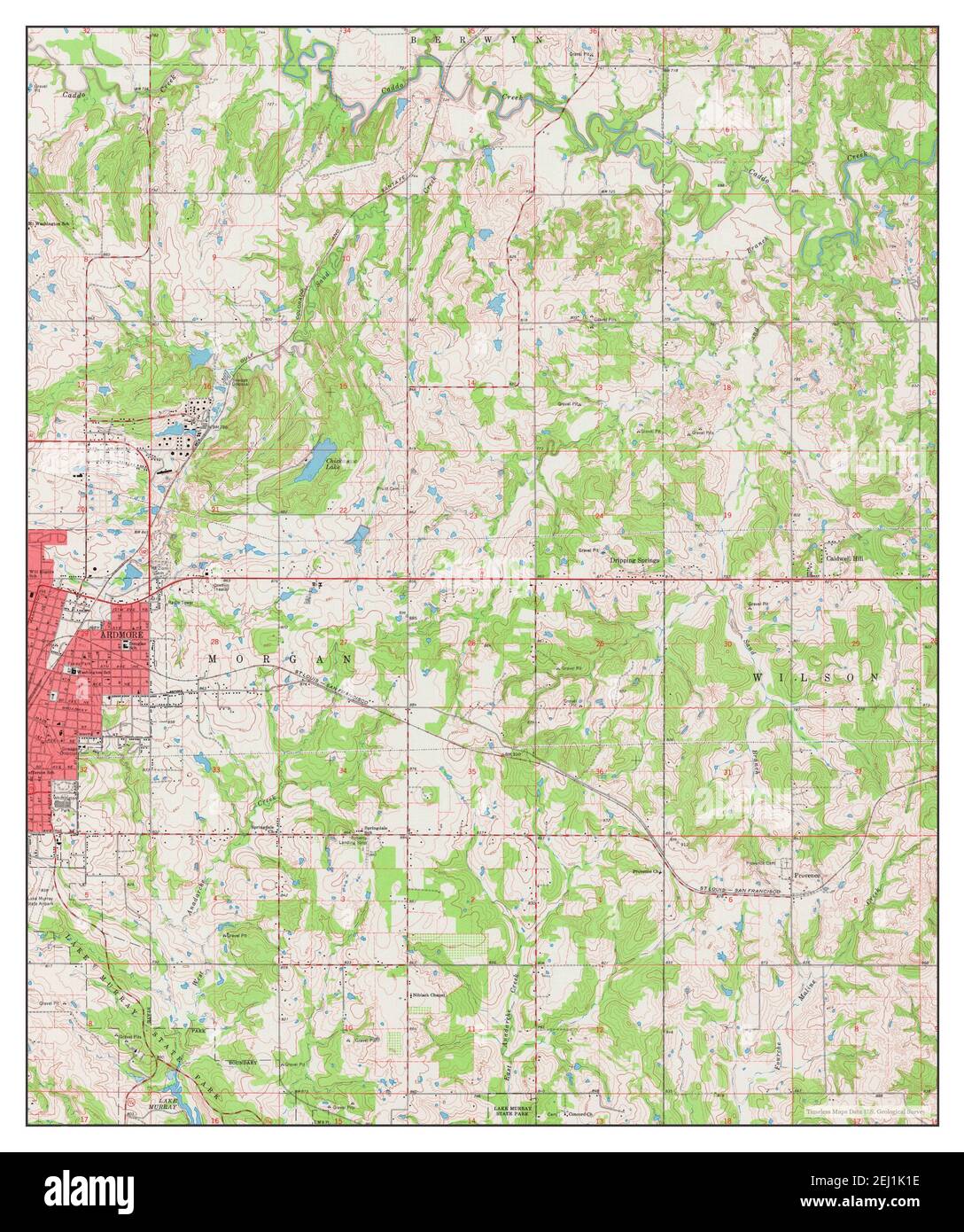 Map of ardmore oklahoma hi-res stock photography and images - Alamy