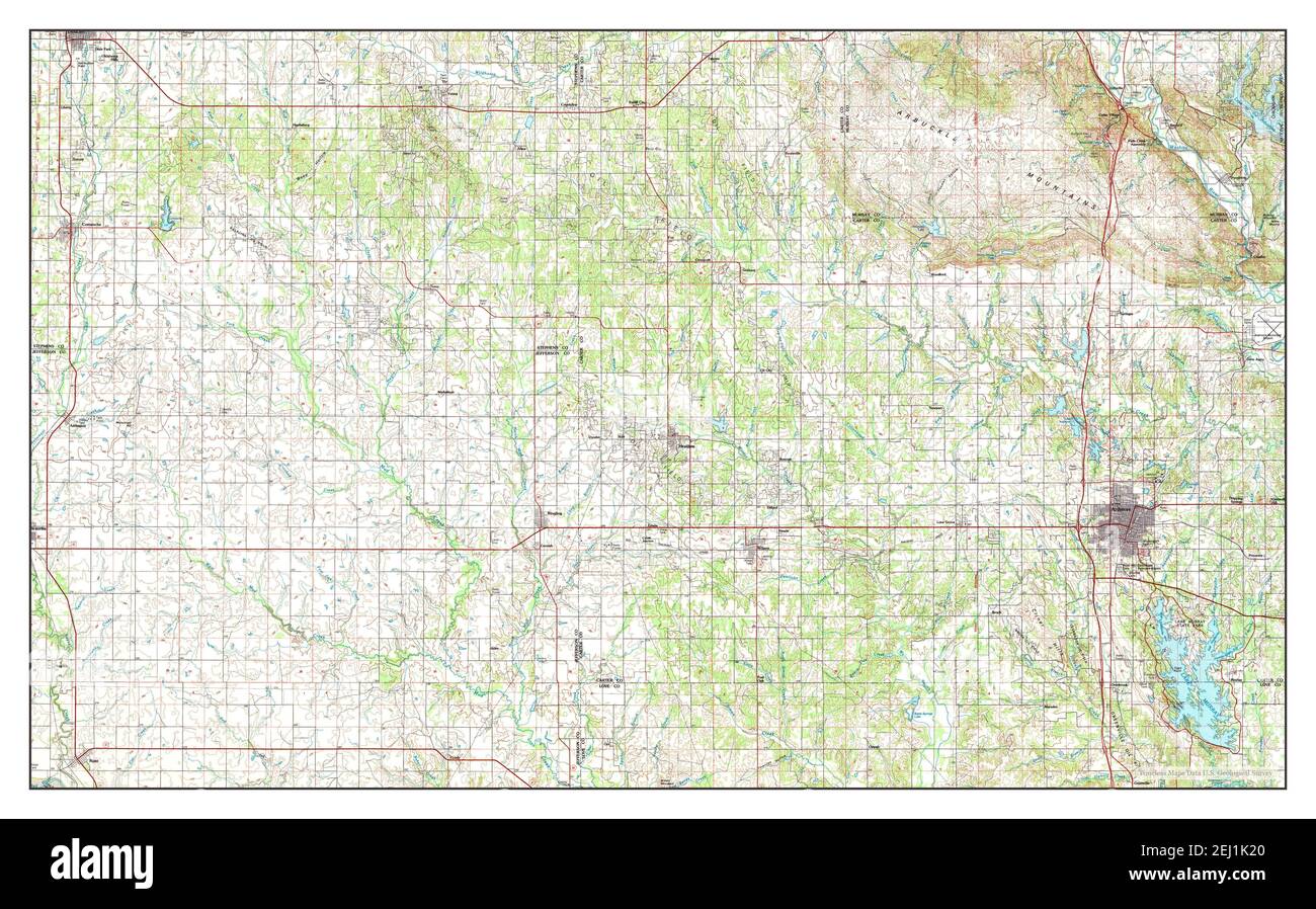 Map of ardmore oklahoma hi-res stock photography and images - Alamy
