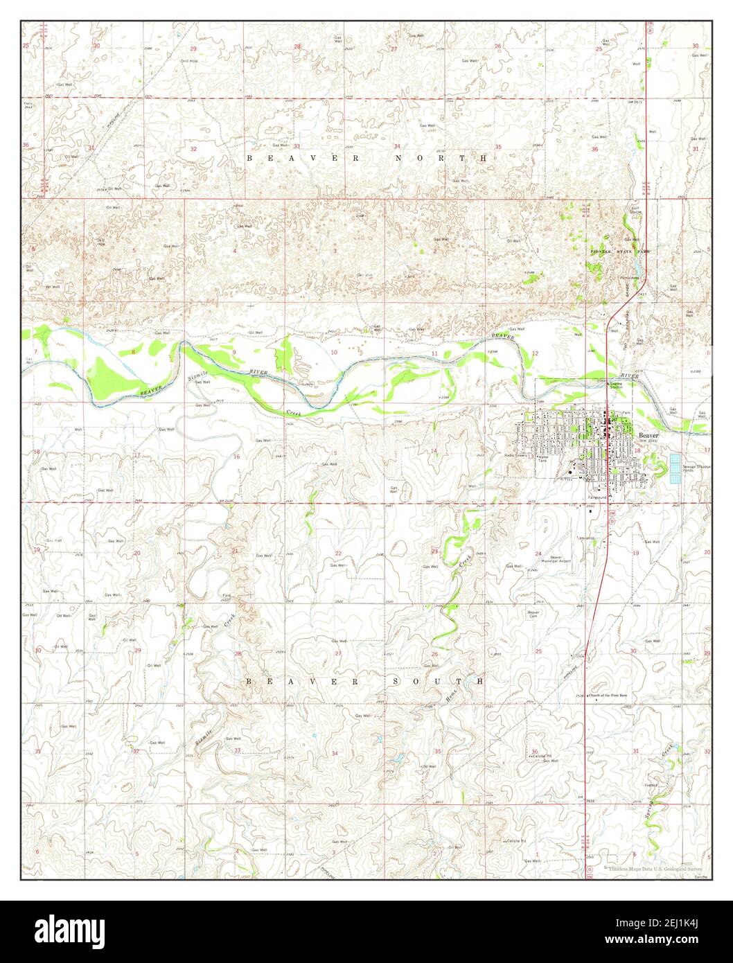 Beaver, Oklahoma, map 1973, 1:24000, United States of America by ...