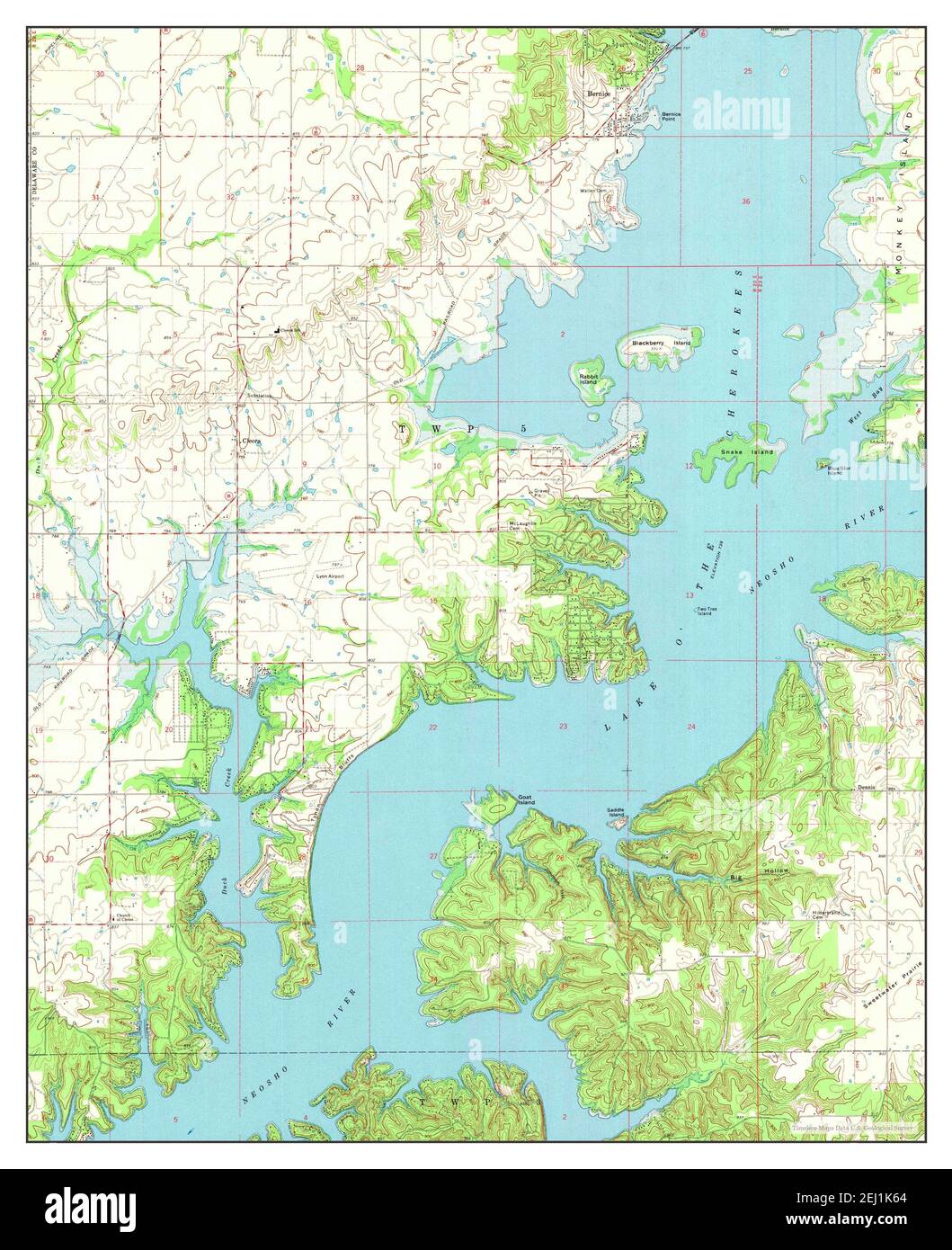 Bernice, Oklahoma, map 1971, 1:24000, United States of America by ...