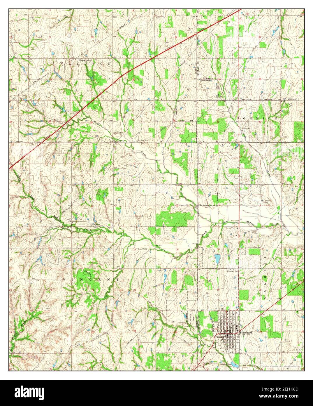 Map of blanchard oklahoma hi-res stock photography and images - Alamy