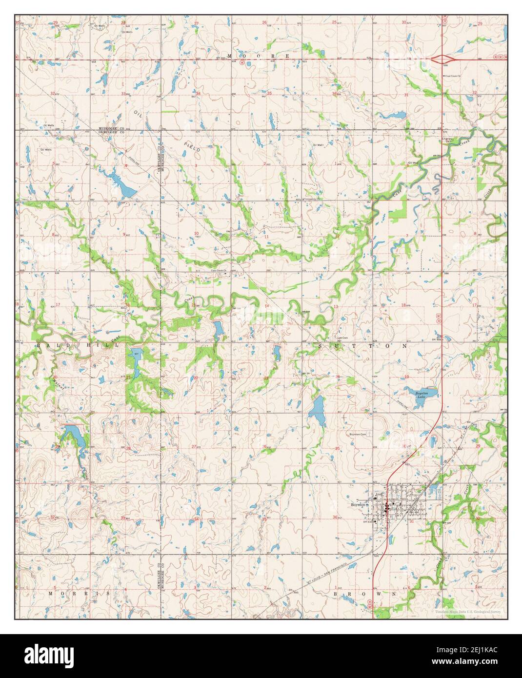 Boynton, Oklahoma, map 1971, 1:24000, United States of America by ...