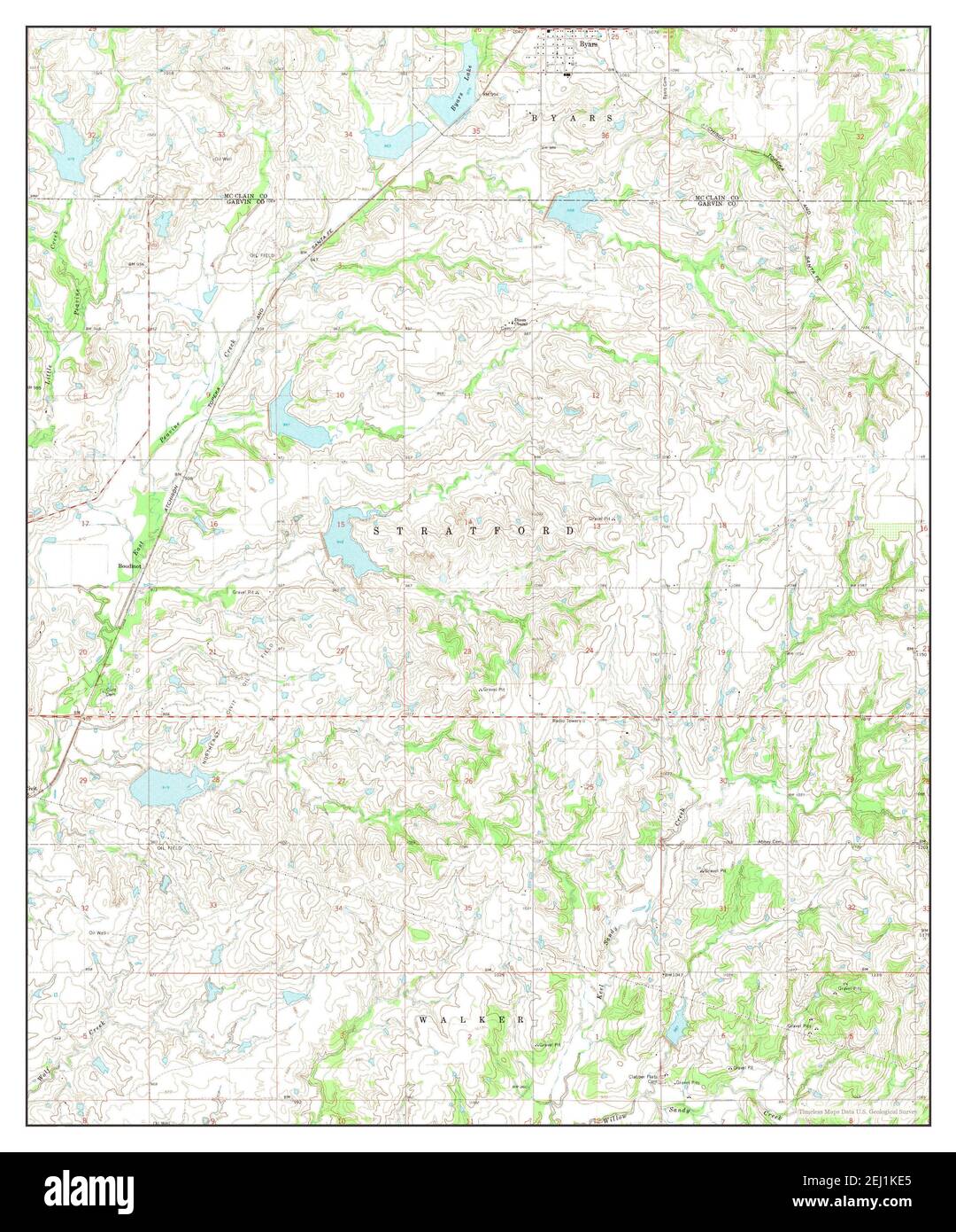 Byars, Oklahoma, map 1964, 1:24000, United States of America by ...