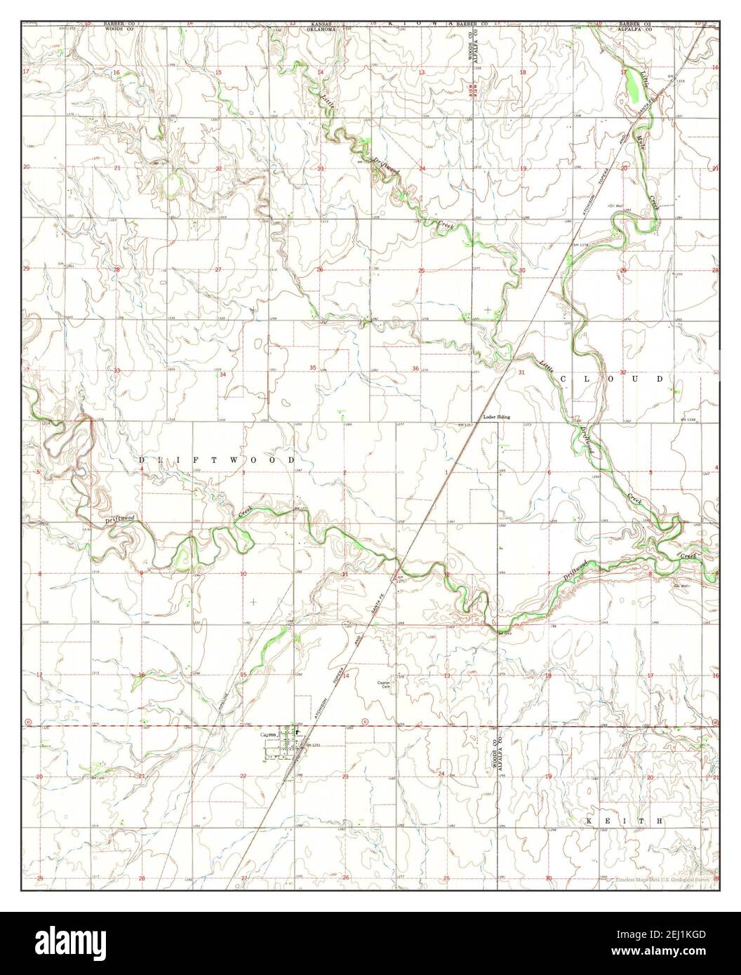 Capron, Oklahoma, map 1968, 1:24000, United States of America by ...