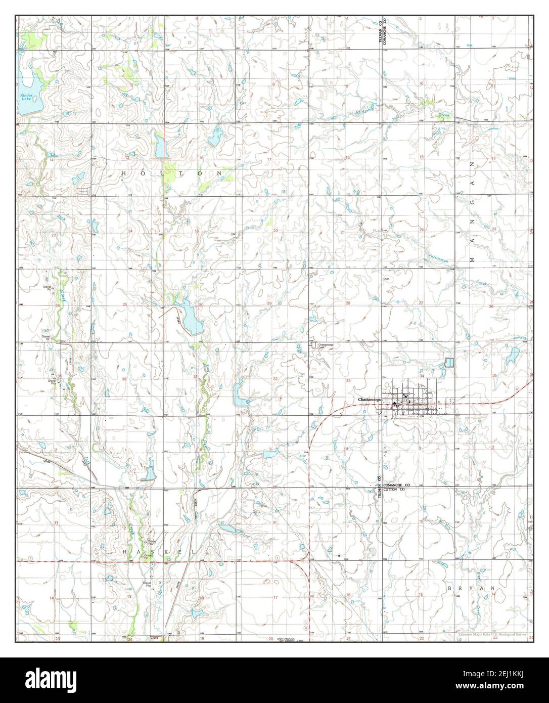 Chattanooga, Oklahoma, map 1987, 1:24000, United States of America by ...