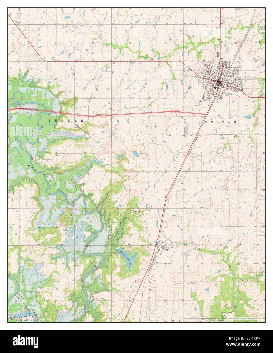 Map of checotah hi-res stock photography and images - Alamy