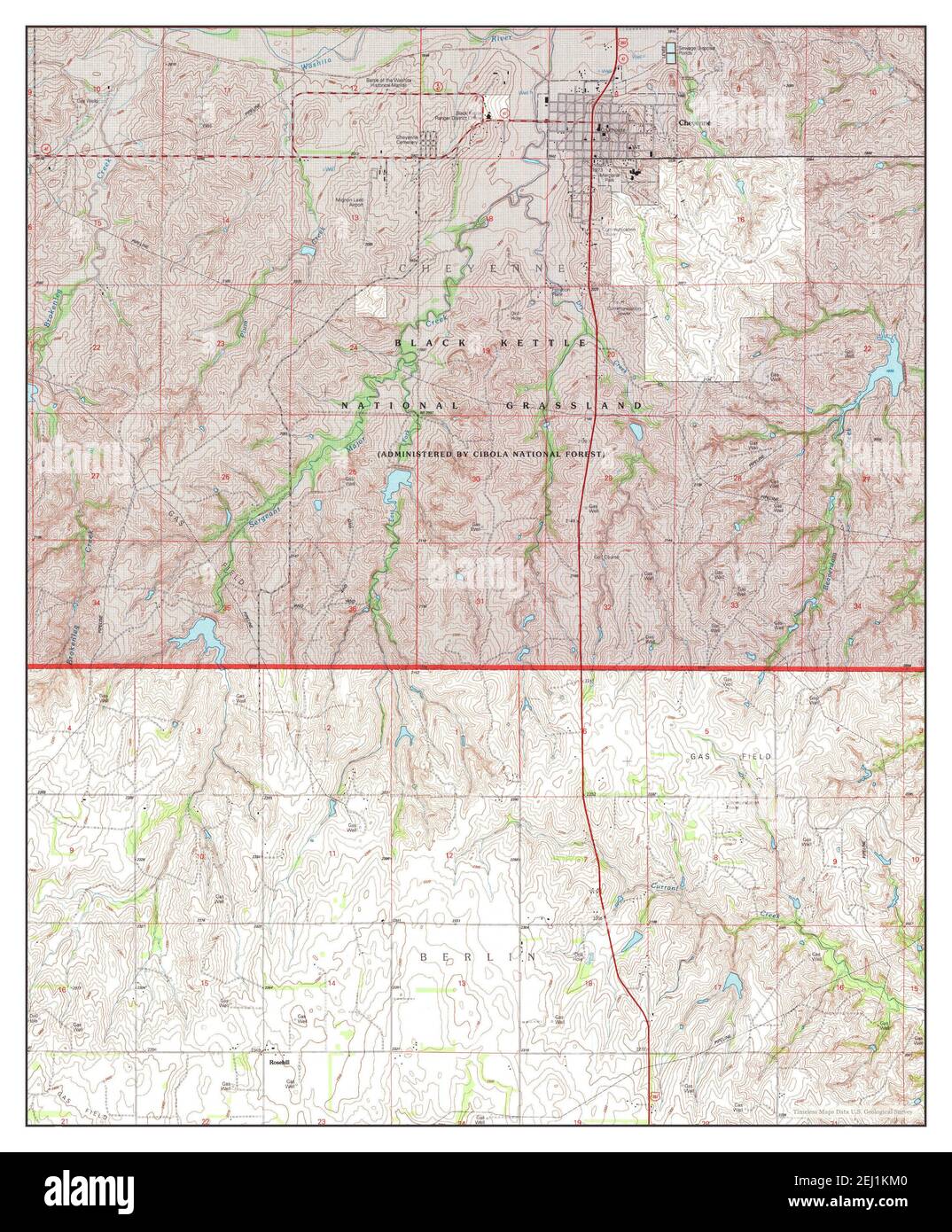 Cheyenne, Oklahoma, map 1998, 1:24000, United States of America by ...