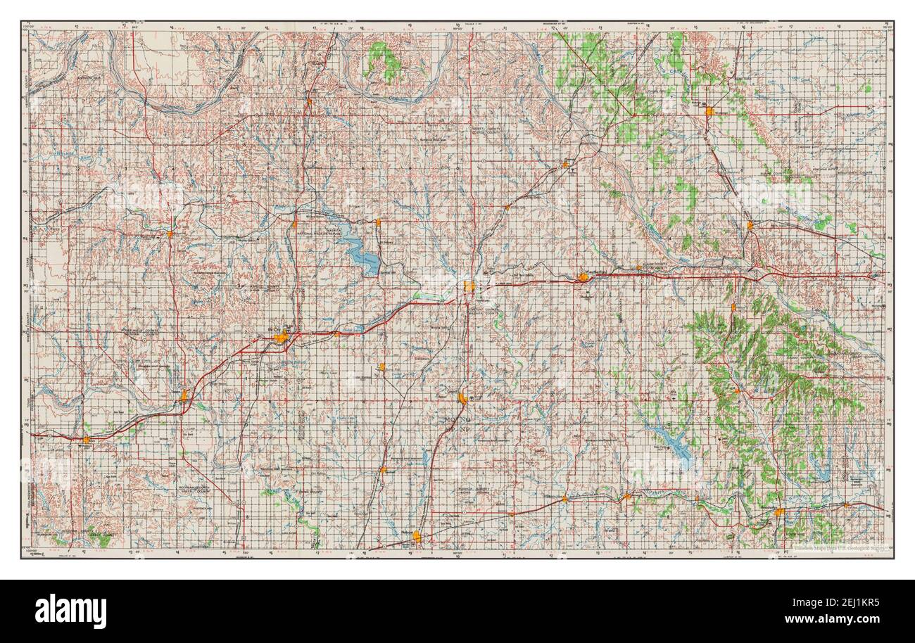 Map of clinton oklahoma Cut Out Stock Images & Pictures - Alamy