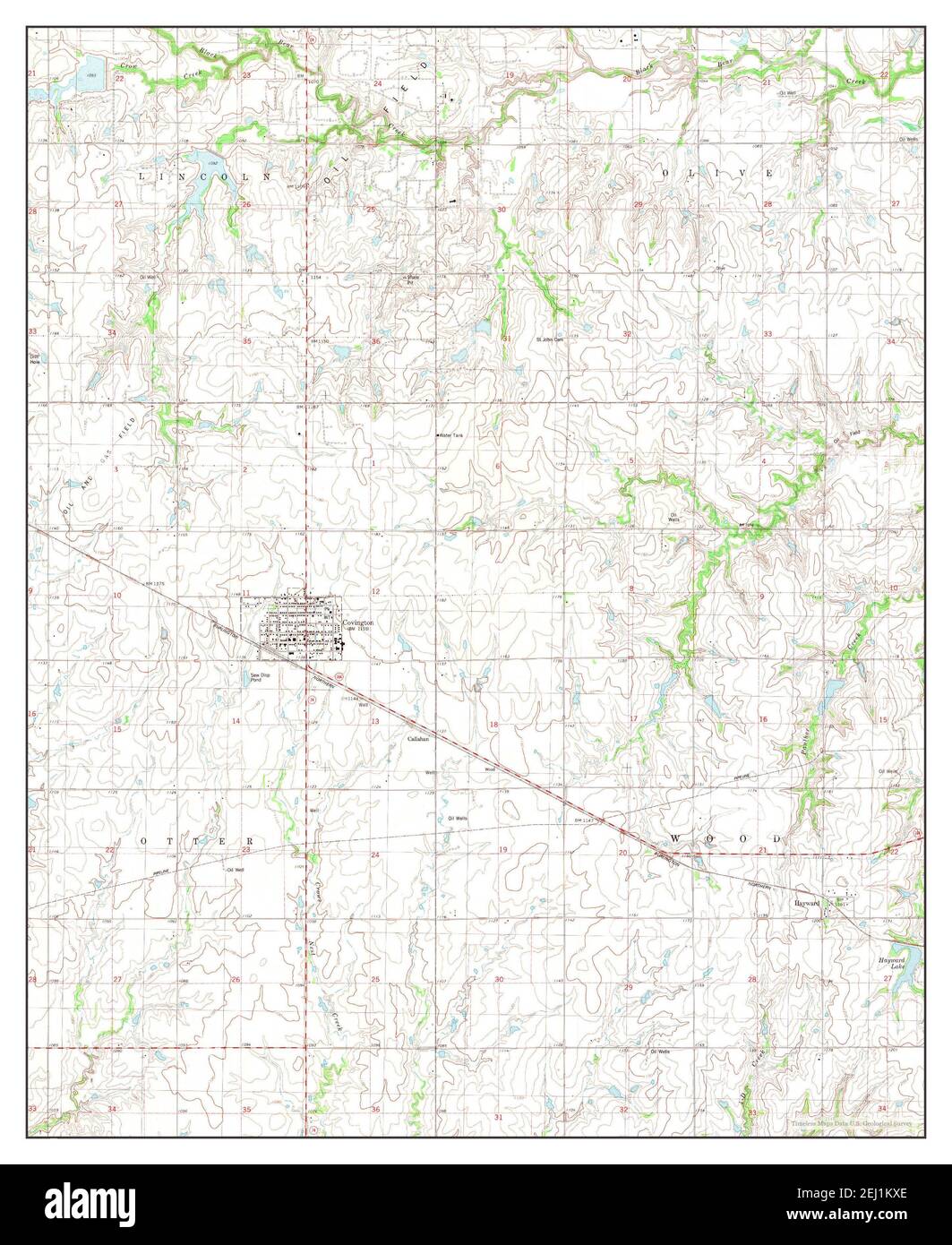 Covington, Oklahoma, map 1982, 1:24000, United States of America by ...