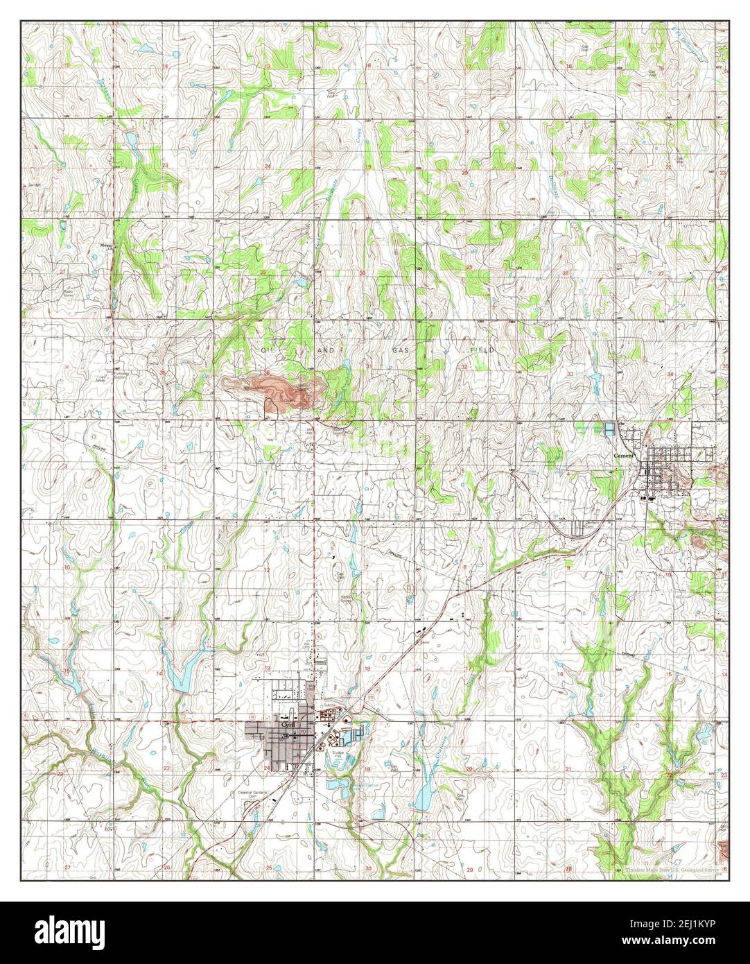 Cyril, Oklahoma, map 1991, 1:24000, United States of America by ...
