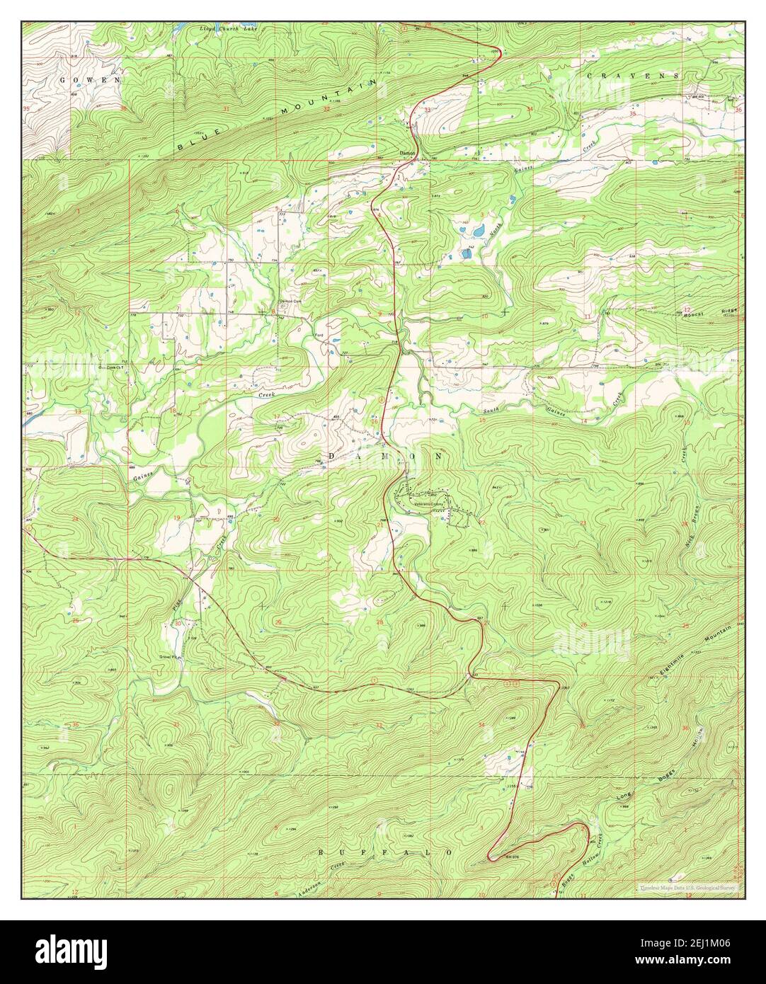 Damon, Oklahoma, map 1971, 1:24000, United States of America by ...