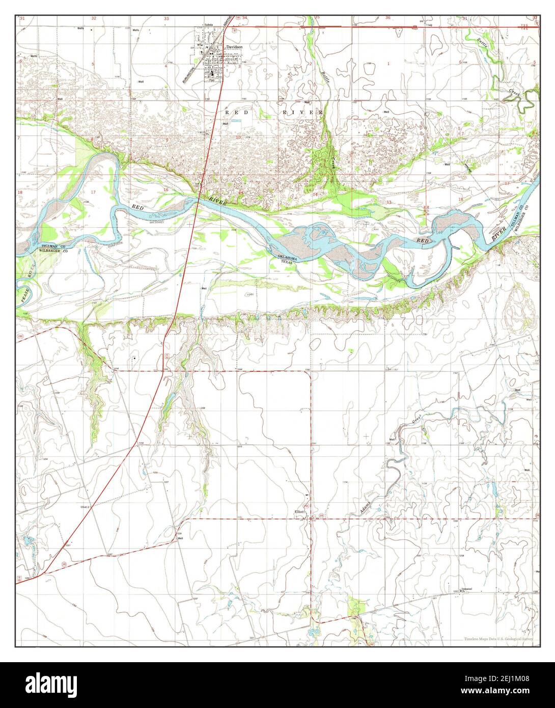 Davidson, Oklahoma, map 1985, 1:24000, United States of America by ...