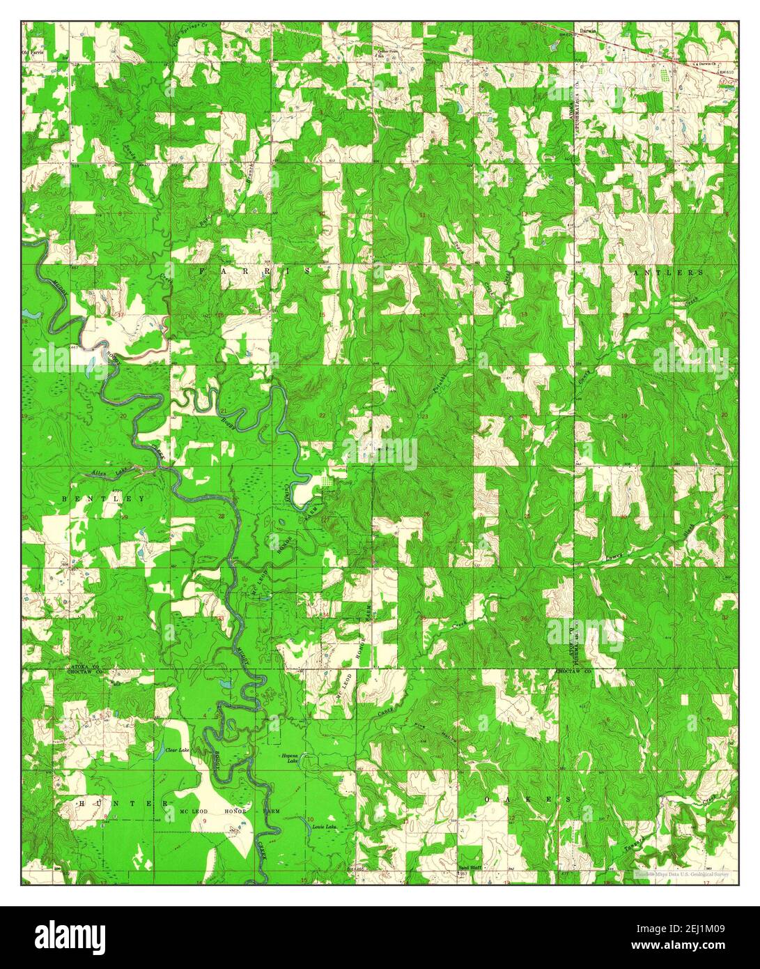 Darwin, Oklahoma, map 1961, 1:24000, United States of America by ...