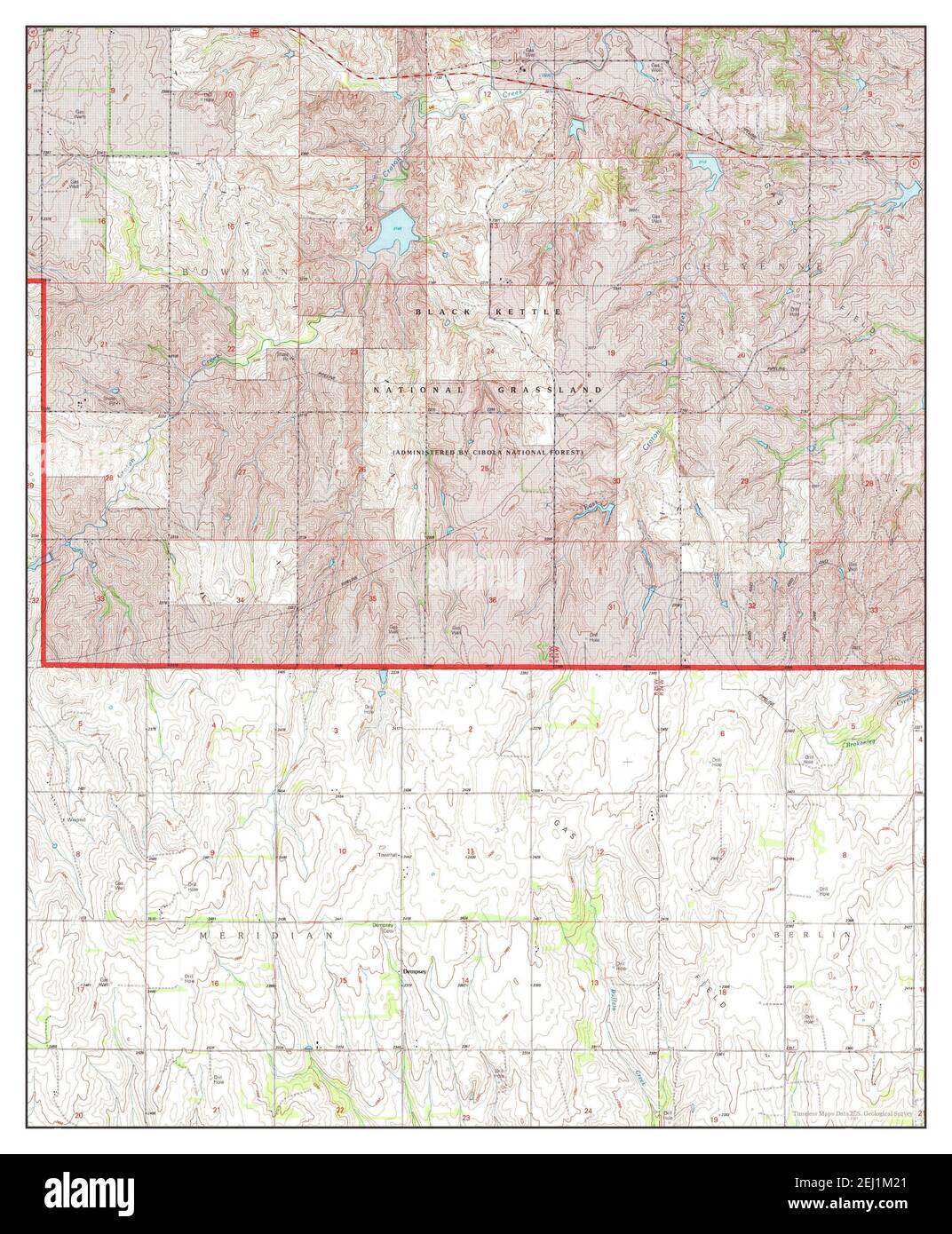 Dempsey, Oklahoma, map 1998, 1:24000, United States of America by ...
