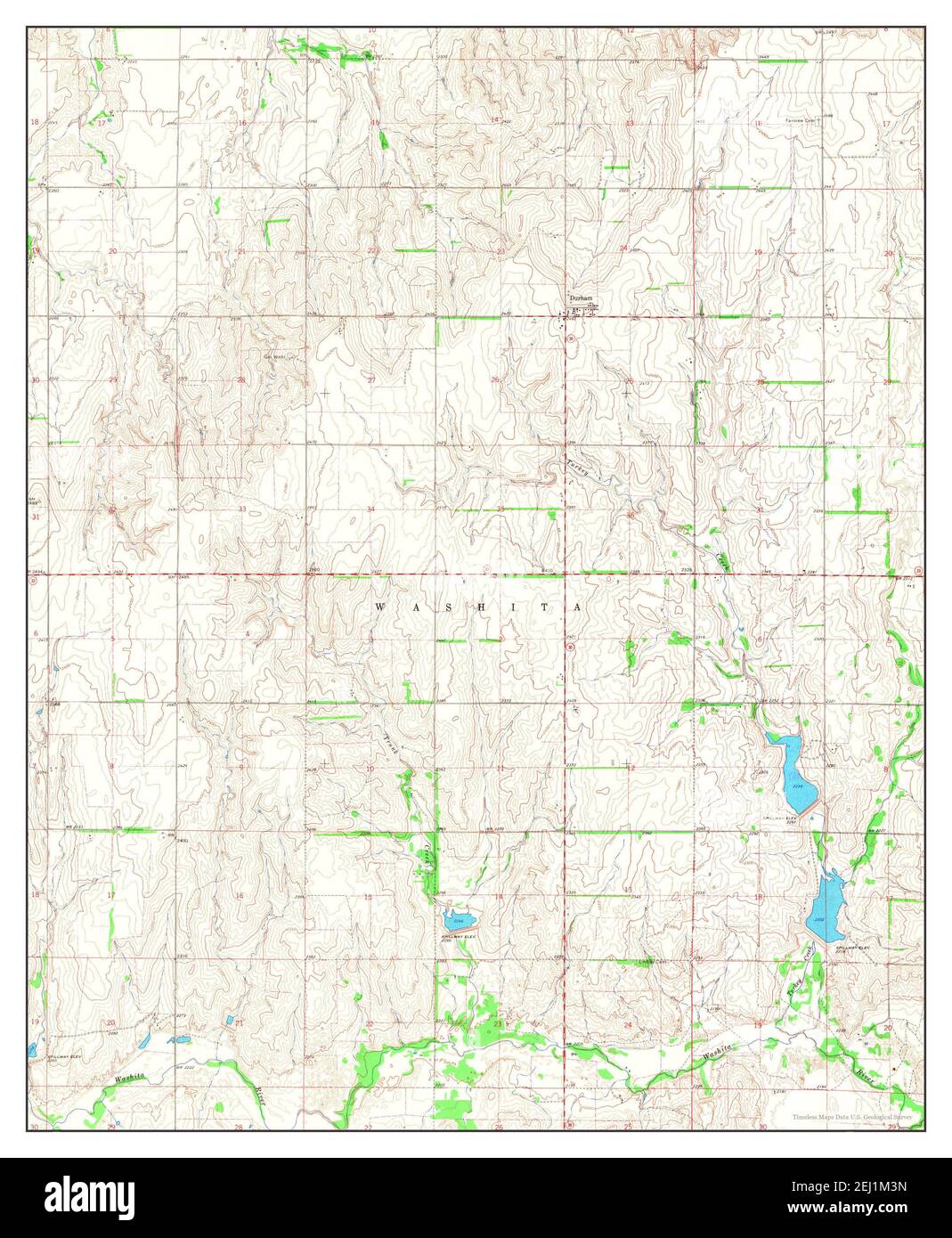 Durham, Oklahoma, map 1966, 1:24000, United States of America by ...