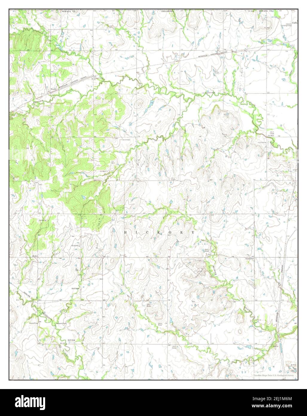 Antique map of oklahoma Cut Out Stock Images & Pictures - Alamy