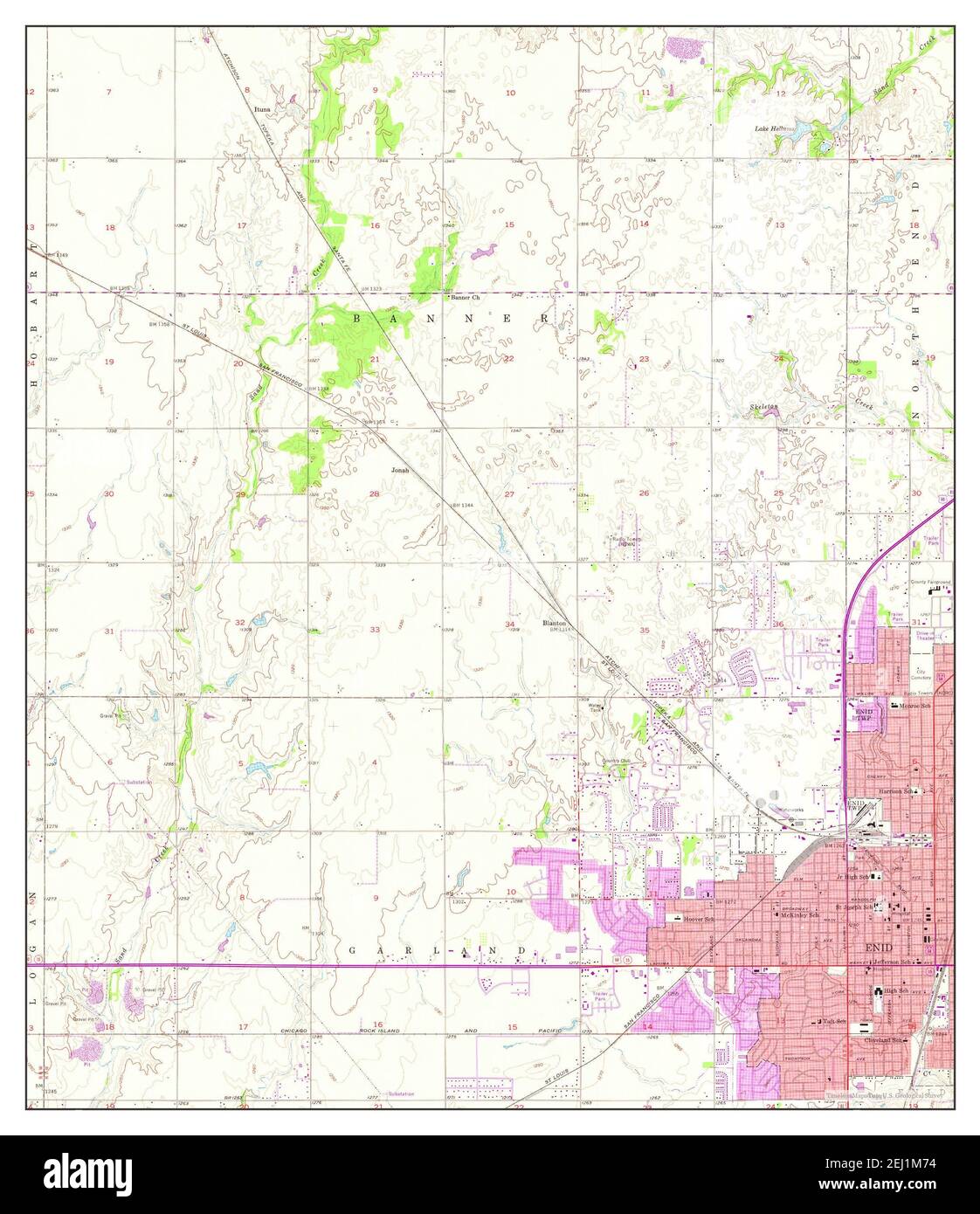 Map of enid oklahoma hi-res stock photography and images - Alamy