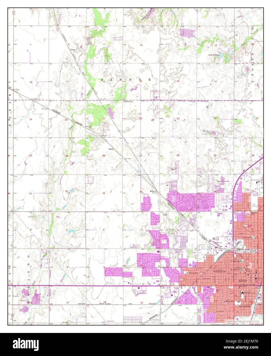 Map of enid oklahoma hi-res stock photography and images - Alamy
