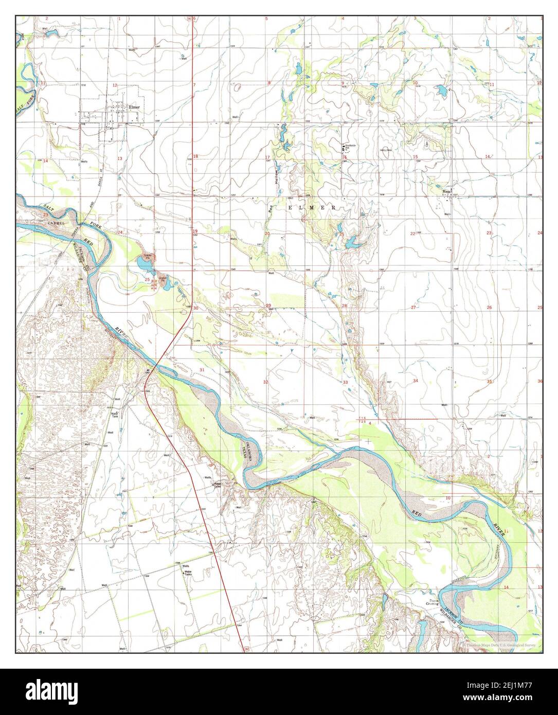 Map of elmer oklahoma hi-res stock photography and images - Alamy