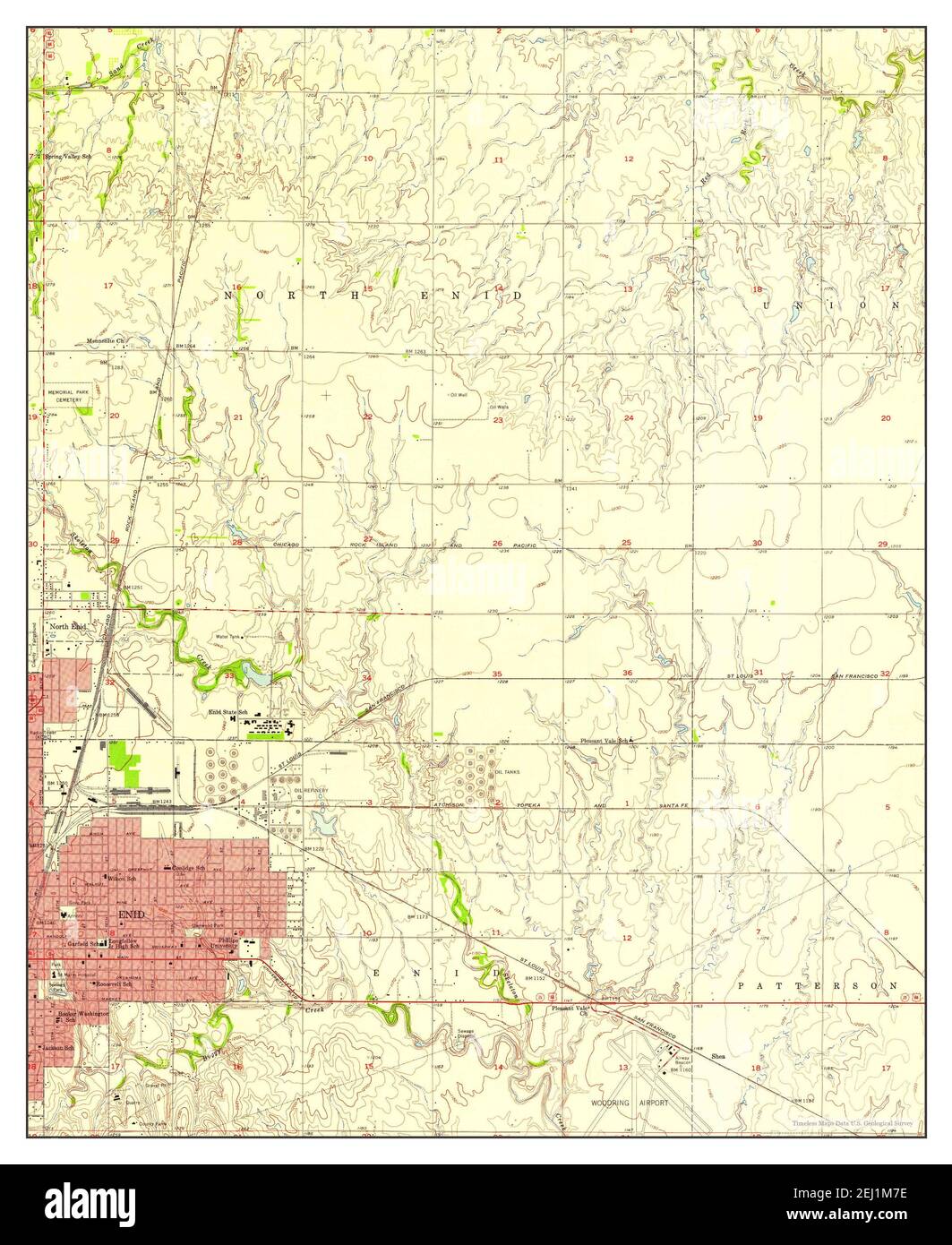 Map of enid oklahoma hi-res stock photography and images - Alamy
