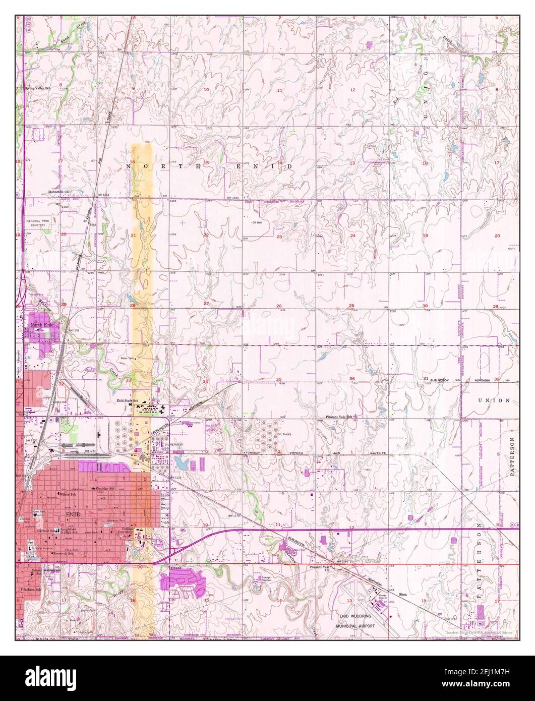 Map of enid oklahoma hi-res stock photography and images - Alamy