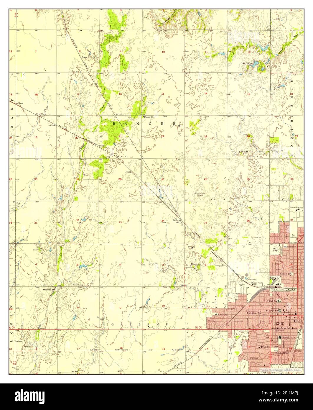 Map of enid oklahoma hi-res stock photography and images - Alamy
