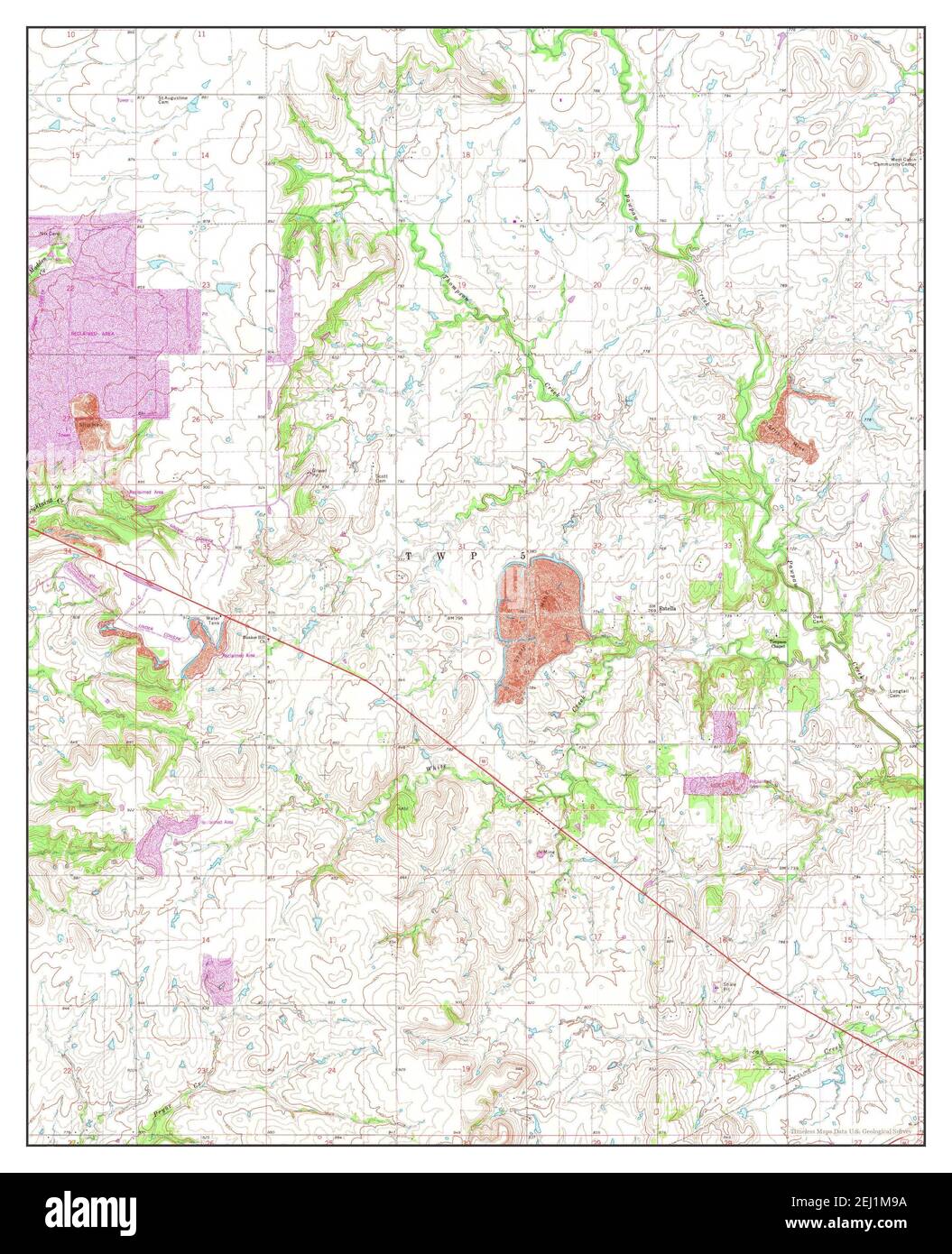 Estella, Oklahoma, map 1972, 1:24000, United States of America by ...