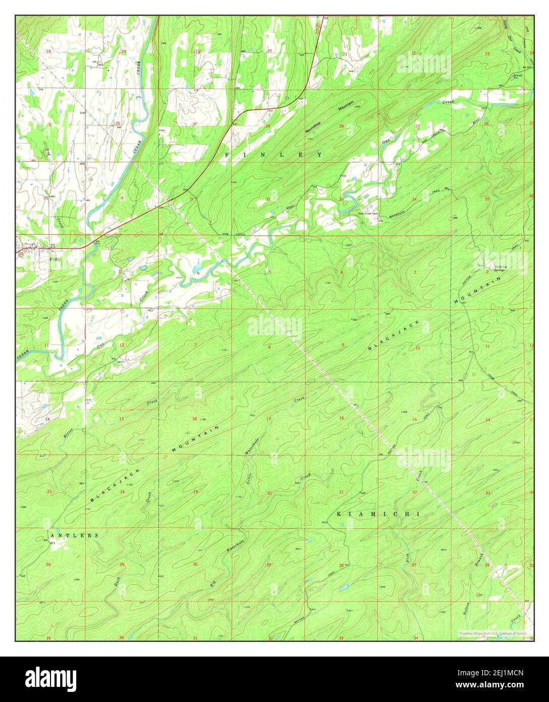Finley, Oklahoma, map 1972, 1:24000, United States of America by ...