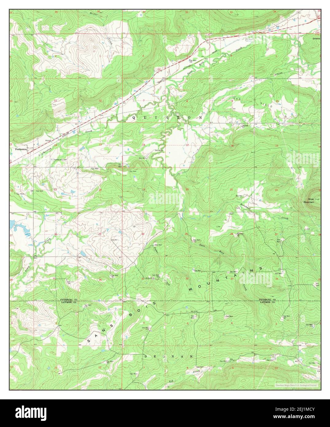 Featherston, Oklahoma, map 1969, 1:24000, United States of America by ...