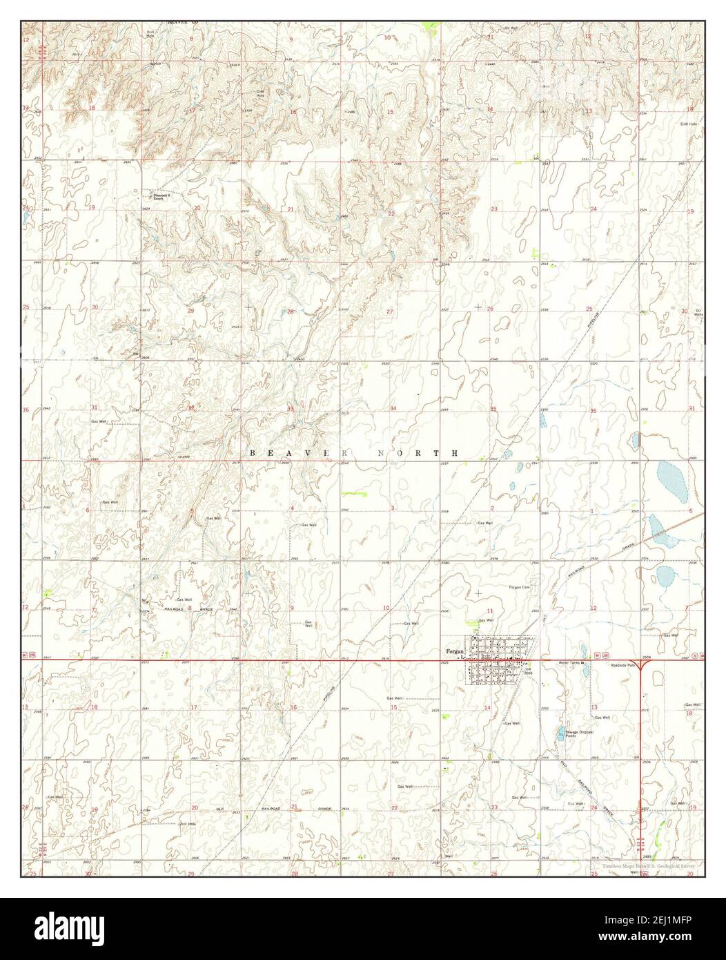 Forgan, Oklahoma, map 1973, 1:24000, United States of America by ...