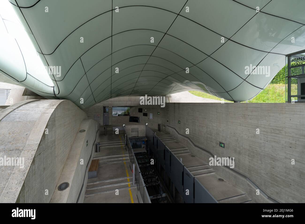 Modern Funicular Station of Innsbruck, Austria Stock Photo - Alamy