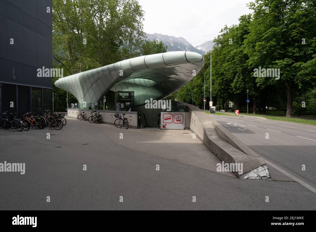 Modern Funicular Station of Innsbruck, Austria Stock Photo - Alamy
