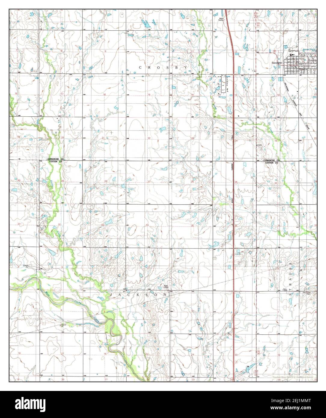 Geronimo, Oklahoma, map 1987, 1:24000, United States of America by ...