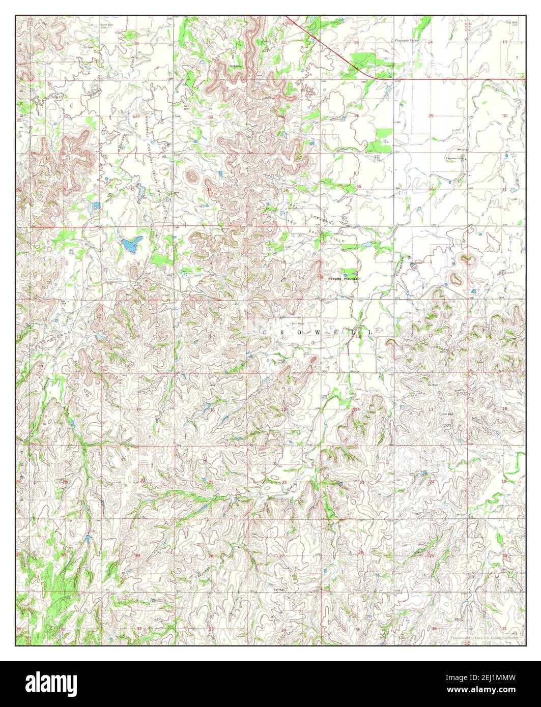 Glass Mountains SW, Oklahoma, map 1969, 1:24000, United States of ...