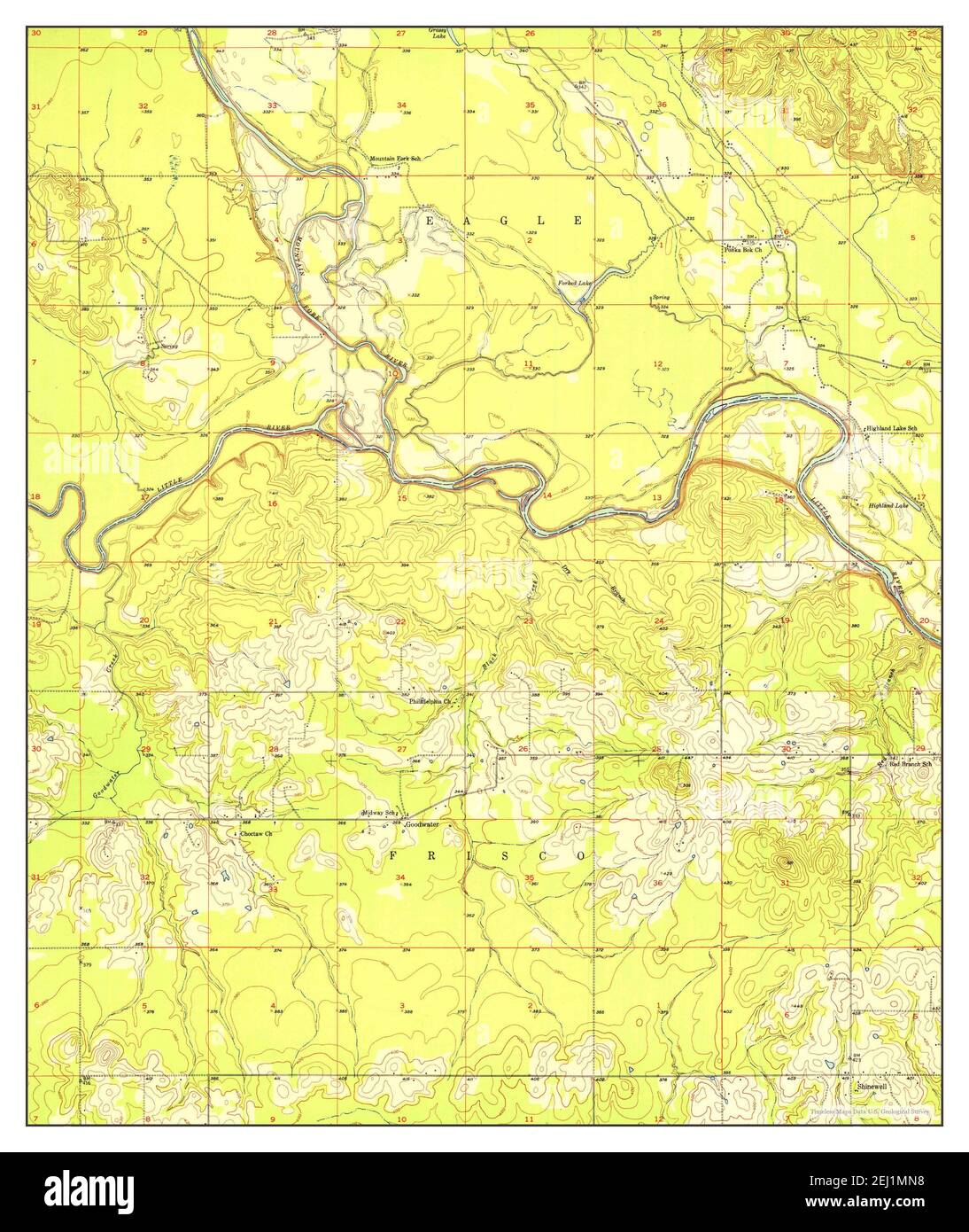 Goodwater, Oklahoma, map 1951, 1:24000, United States of America by ...