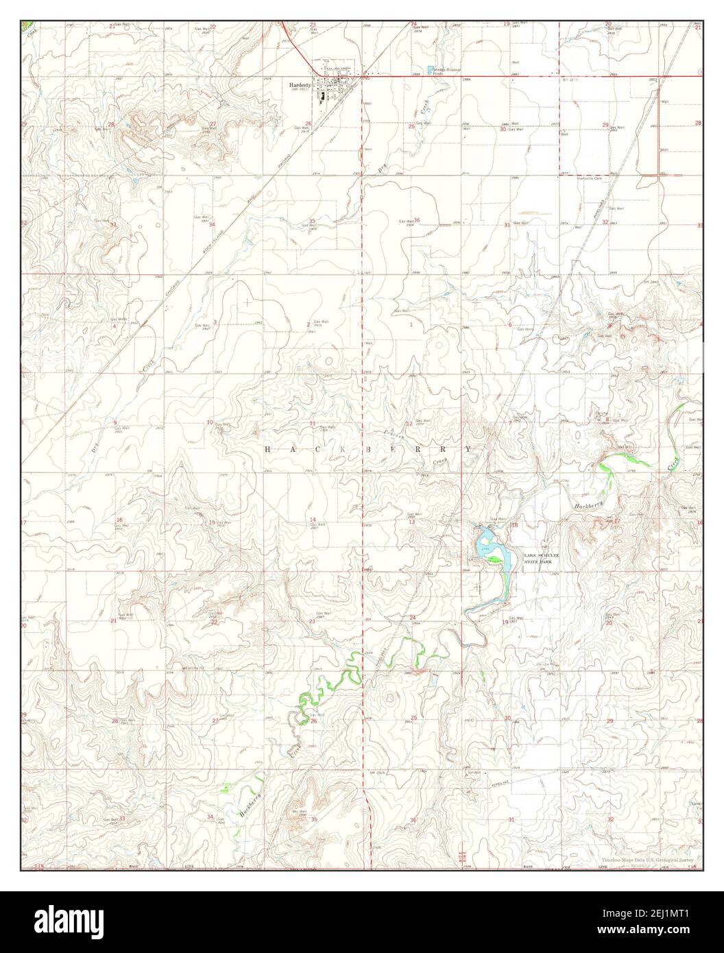 Map of hardesty oklahoma Cut Out Stock Images & Pictures - Alamy