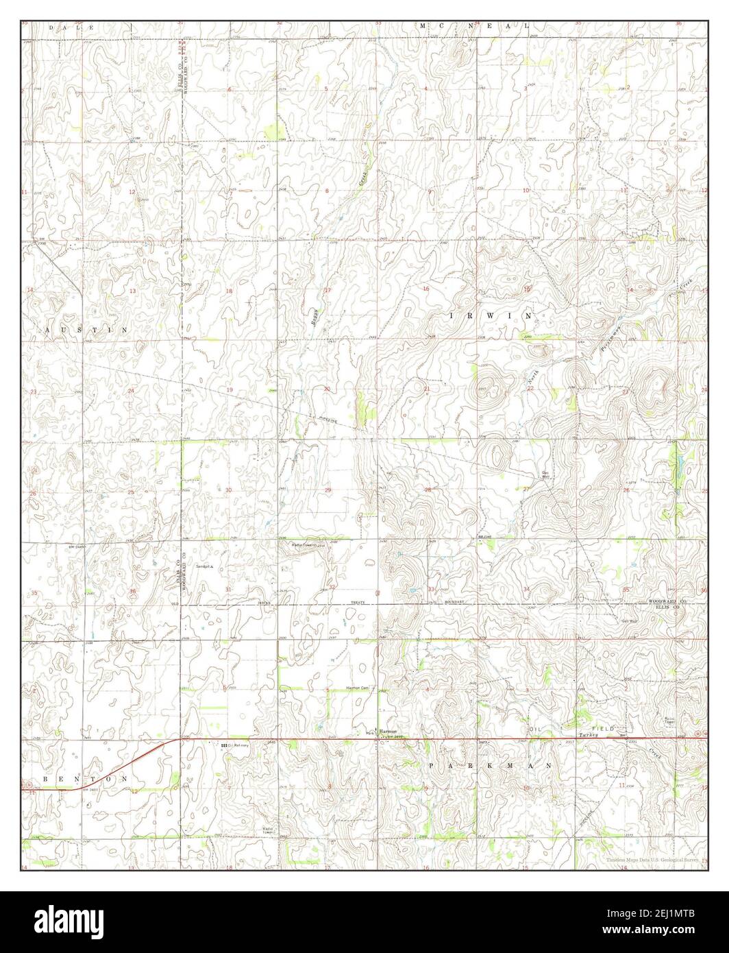 Harmon county map hi-res stock photography and images - Alamy