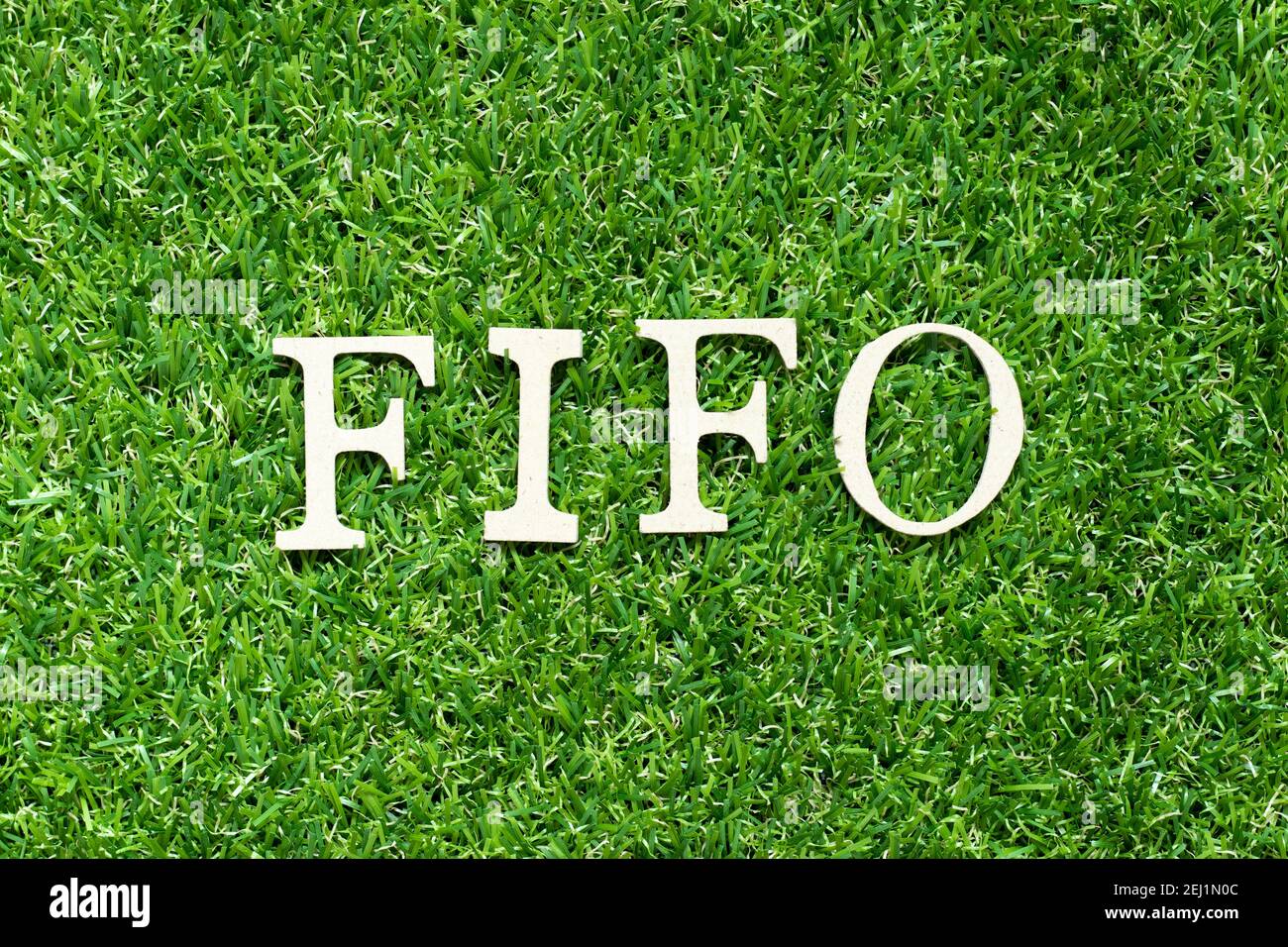 Alphabet letter in word FIFO (Abbreviation of first in first out) on ...