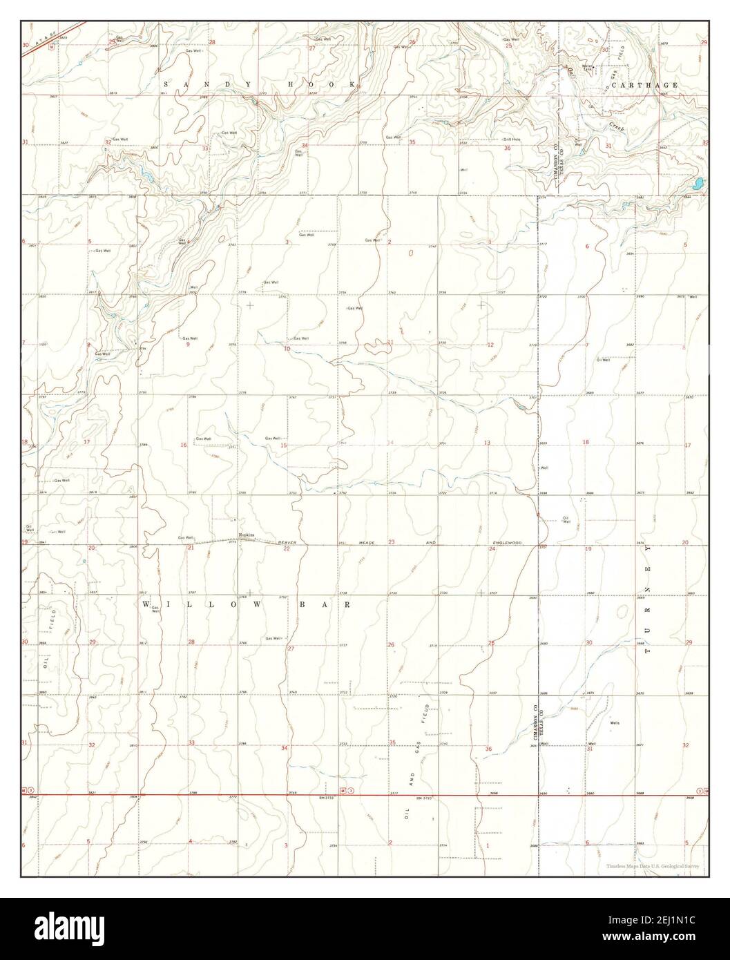 Hopkins, Oklahoma, map 1971, 1:24000, United States of America by ...