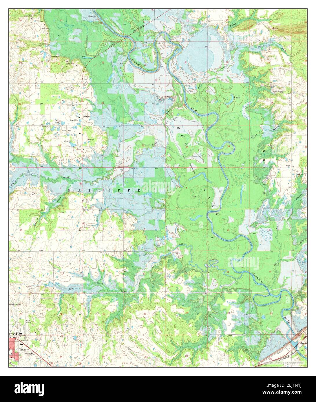 Hugo oklahoma map Cut Out Stock Images & Pictures - Alamy