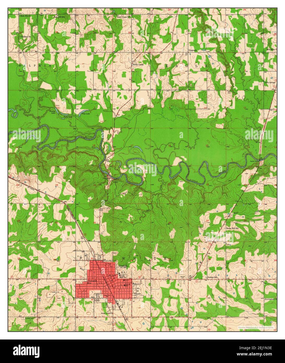 Idabel, Oklahoma, map 1950, 1:24000, United States of America by ...