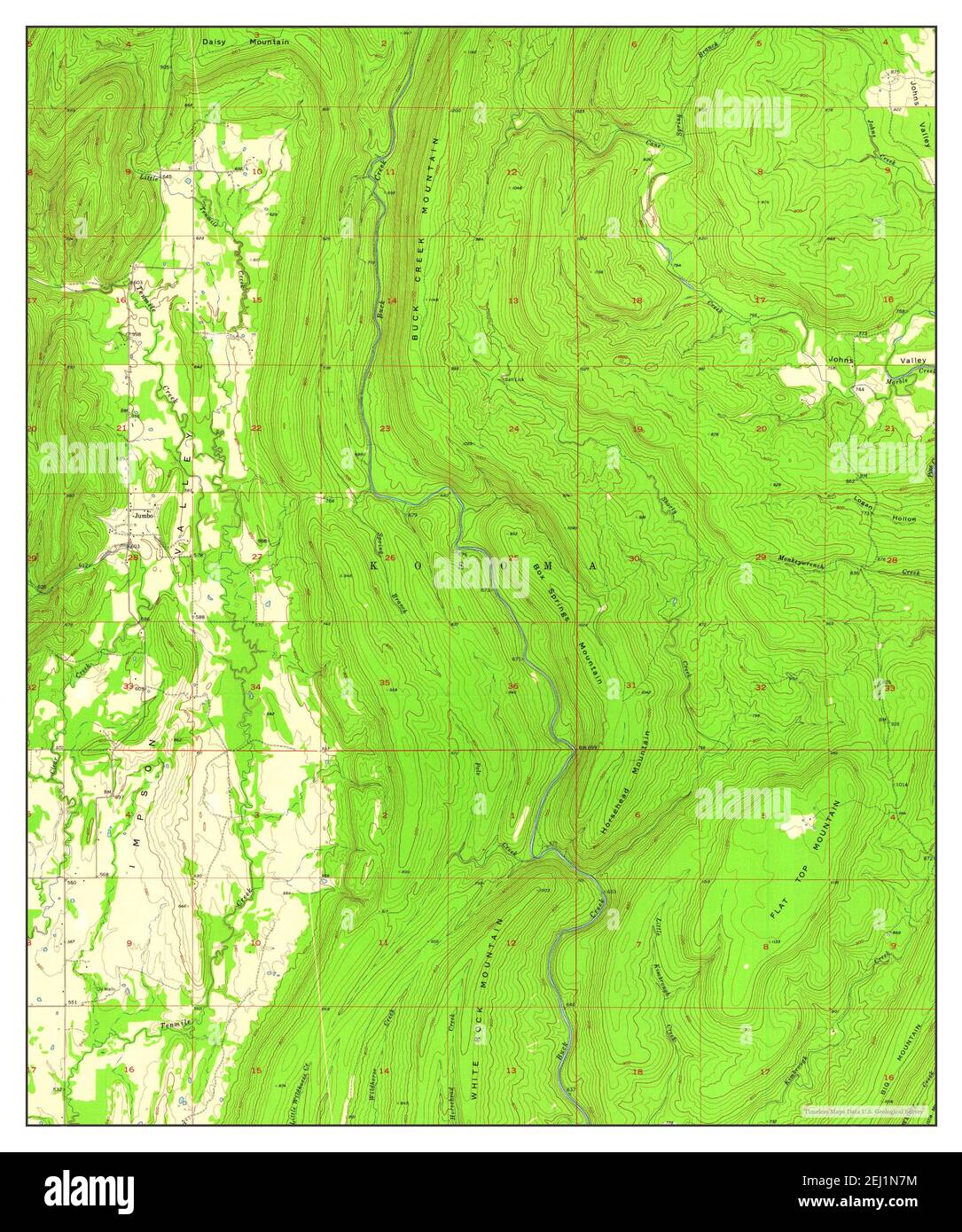 Jumbo, Oklahoma, map 1957, 1:24000, United States of America by ...