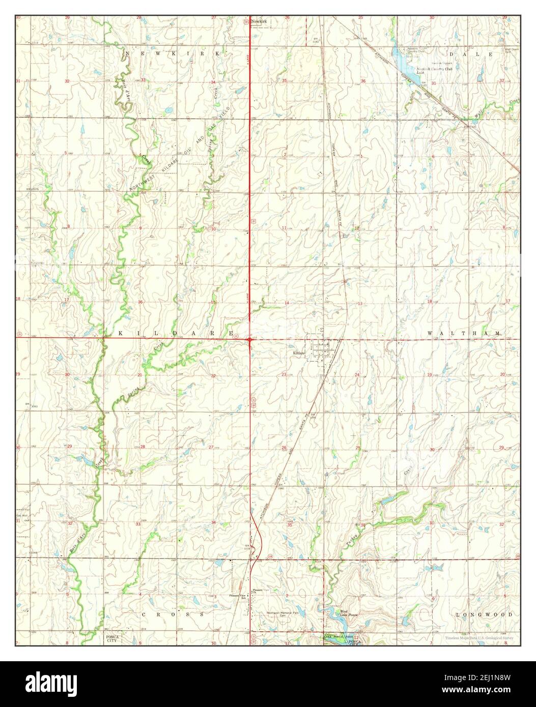 Kildare, Oklahoma, map 1968, 1:24000, United States of America by ...