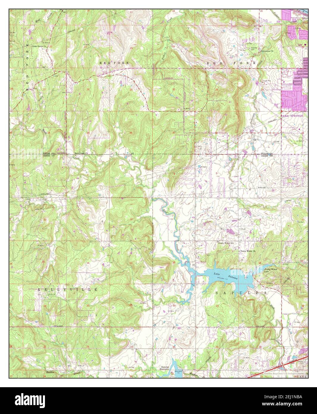 Lake Sahoma, Oklahoma, map 1959, 1:24000, United States of America by ...