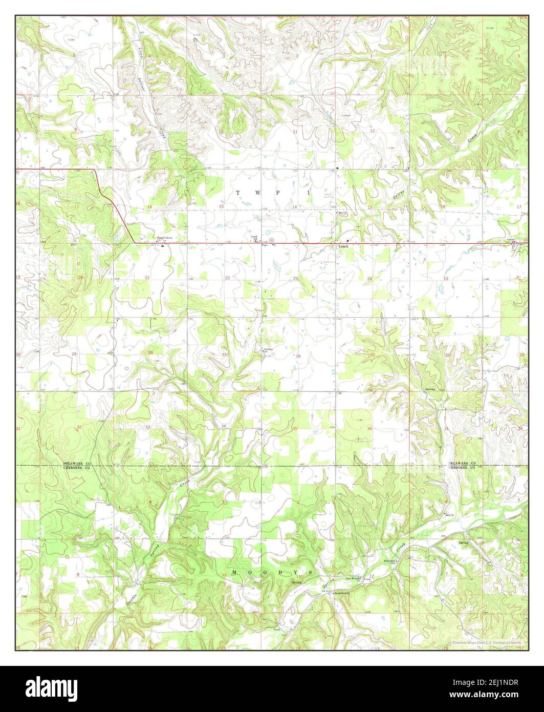 Leach, Oklahoma, map 1972, 1:24000, United States of America by ...