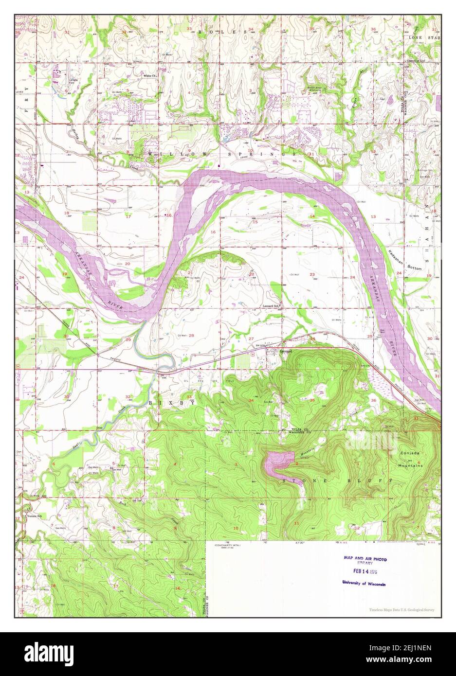 Leonard, Oklahoma, map 1957, 1:24000, United States of America by ...